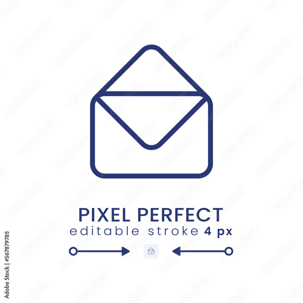 Email linear desktop icon. Message receiving. Online communication ...