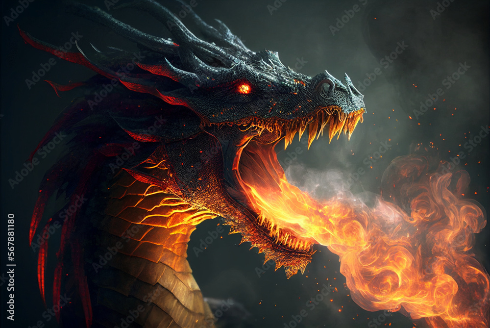 Majestic fantasy dragon background/desktop/wallpaper, magic fairy tale ...