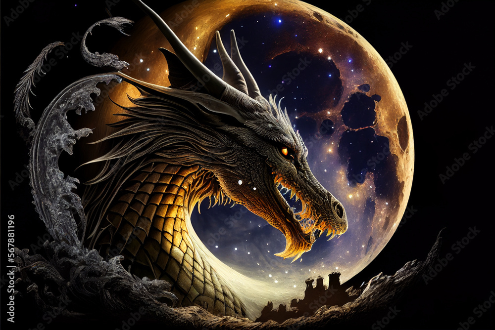 Majestic fantasy dragon background/desktop/wallpaper, magic fairy tale ...