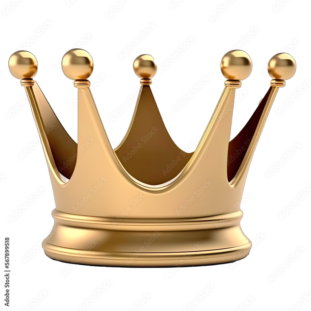 Gold crown isolated. Golden crown on a transparent background. Vector ...