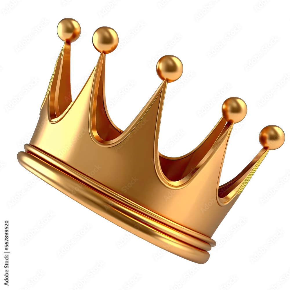 Gold crown isolated. Golden crown on a transparent background. Vector ...