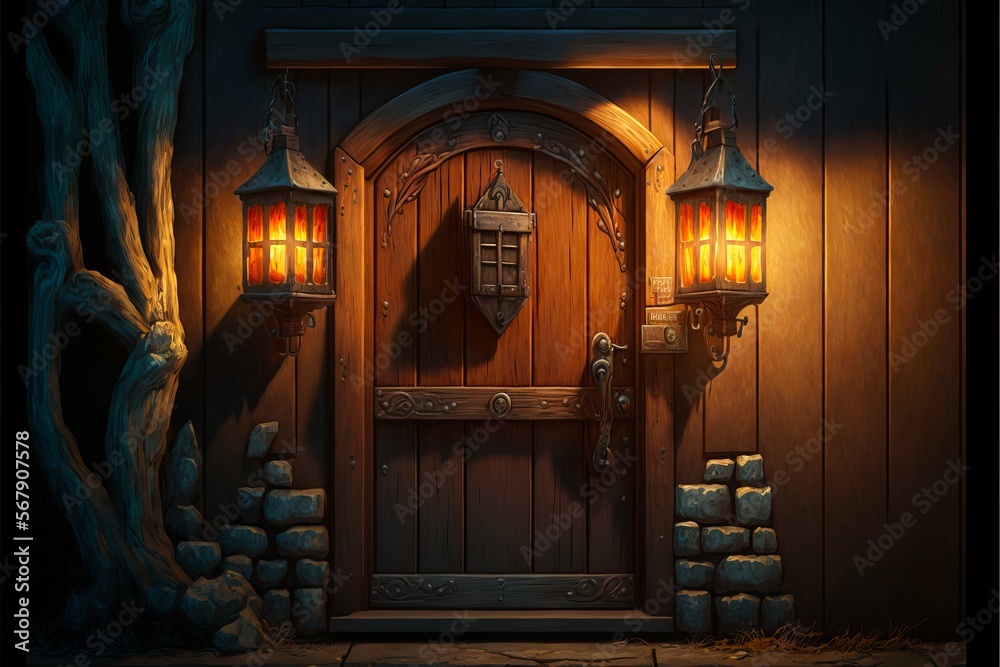 Ye Olde Inn, Exterior Wooden Tavern Door Medieval Fantasy RPG ...