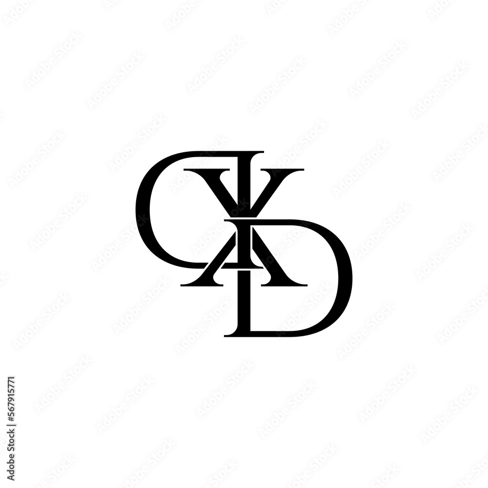 dxd typography letter monogram logo design Stock Vector | Adobe Stock