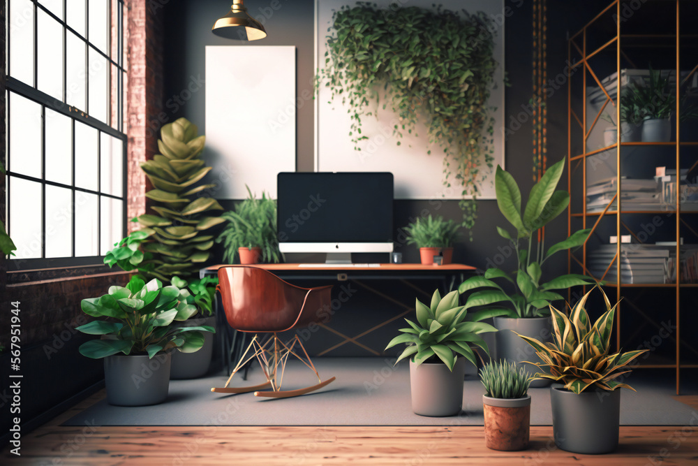 a stunning office design presentation with this modern office interior ...