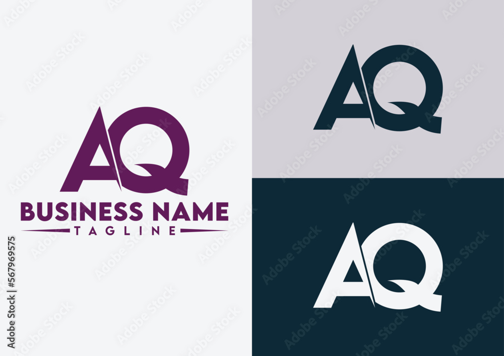 Letter AQ logo design vector template, AQ logo Stock Vector | Adobe Stock