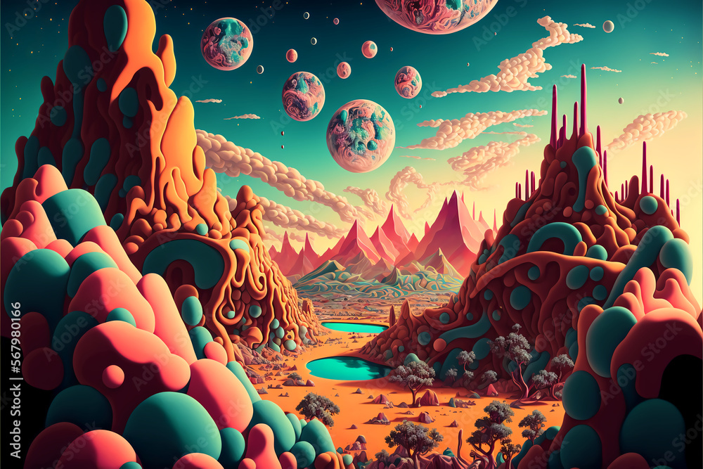 DMT art, dimethyltryptamine, psychedelic wallpaper, Generative AI ...