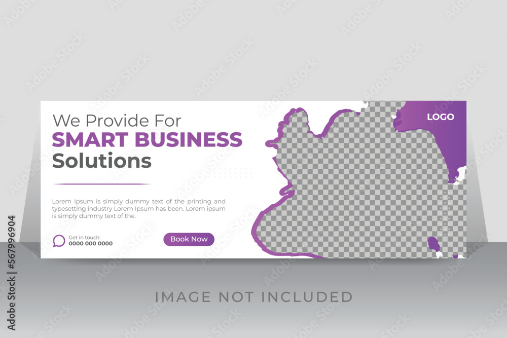 Professional business timeline cover page and web ad banner template ...