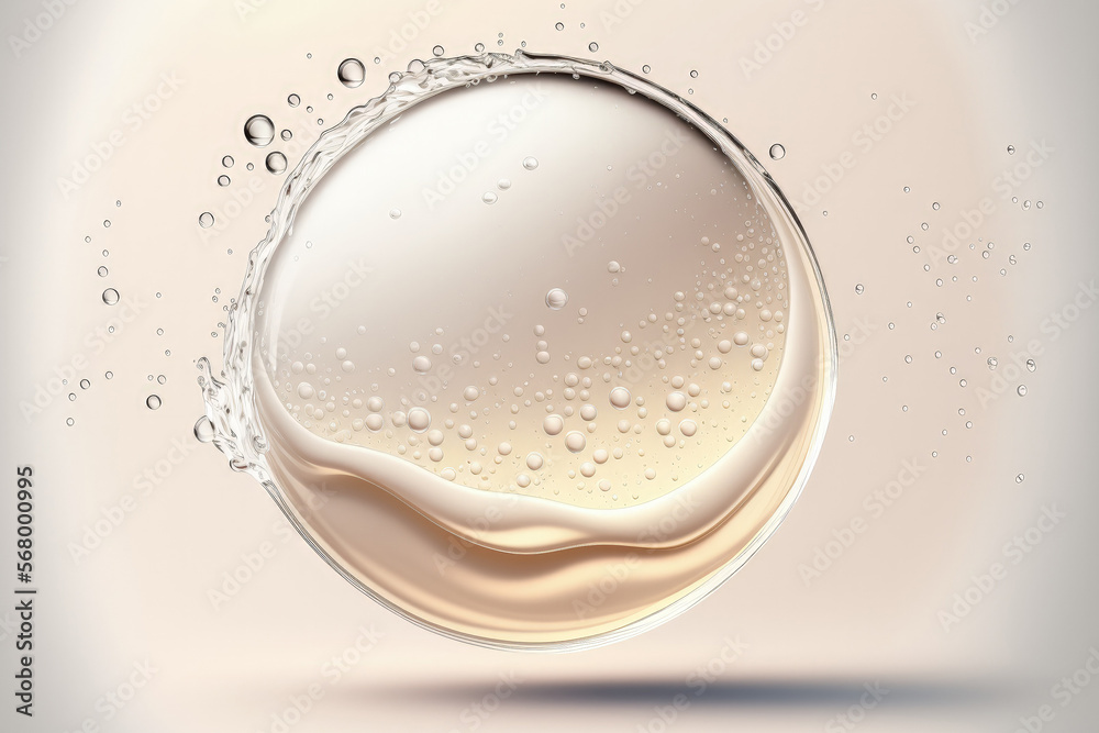 Cosmetic transparent cream gel texture that has been squeezed, isolated ...