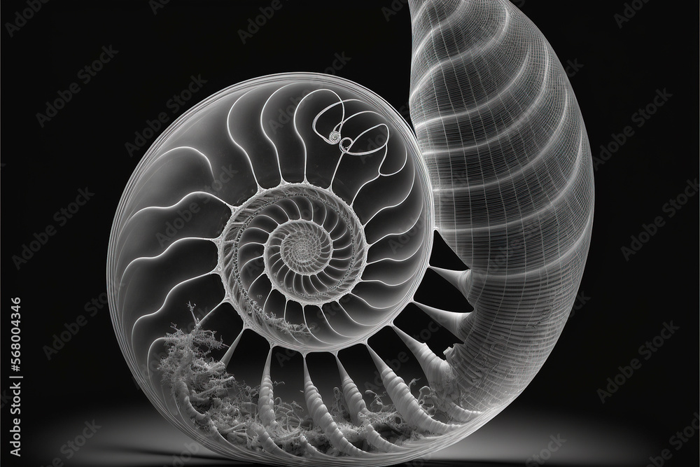 snail x-ray style. X-ray of Raw whole snails. Full frame Close-up ...