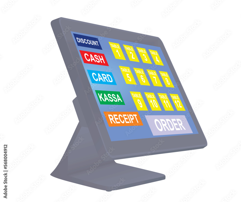 POS screen isolated. vector illustration Stock Vector | Adobe Stock