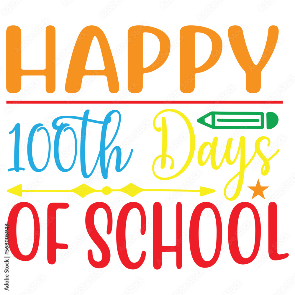 Happy 100th days of school, Happy back to school day shirt print ...