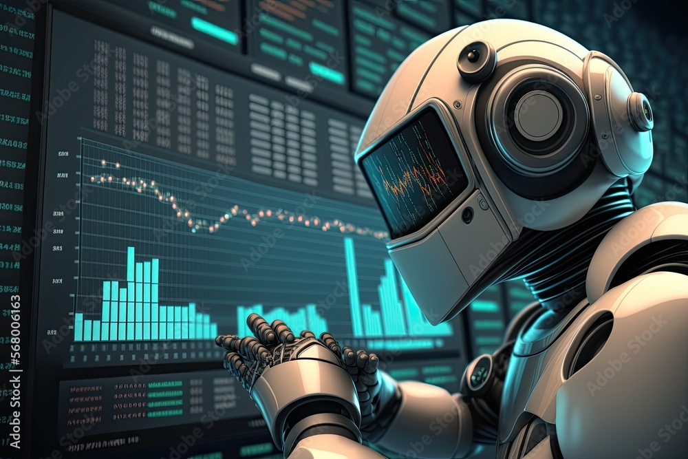 Robot planning and strategy, Stock market, trader or investor ...
