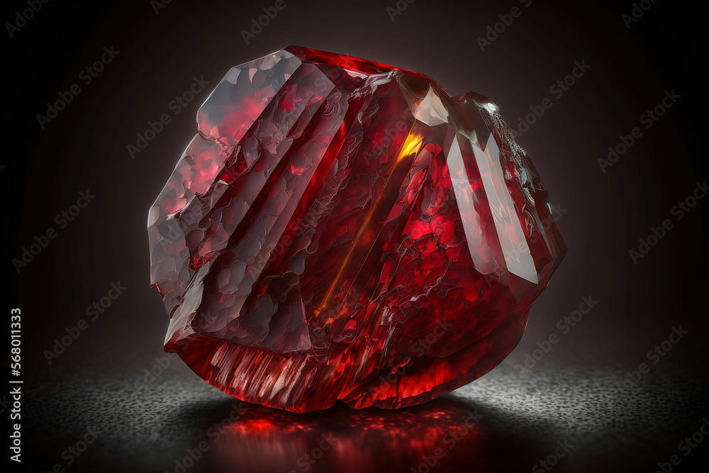 Red beryl close up shot, expensive gemstone, luxury. AI generated ...