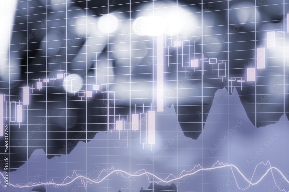 Technical graph chart on modern screen Stock Photo | Adobe Stock