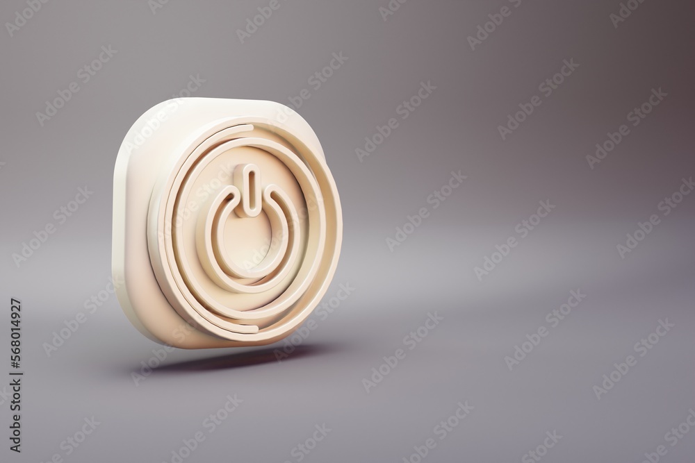 Beautiful illustration musical instrument Round Power Button symbol ...
