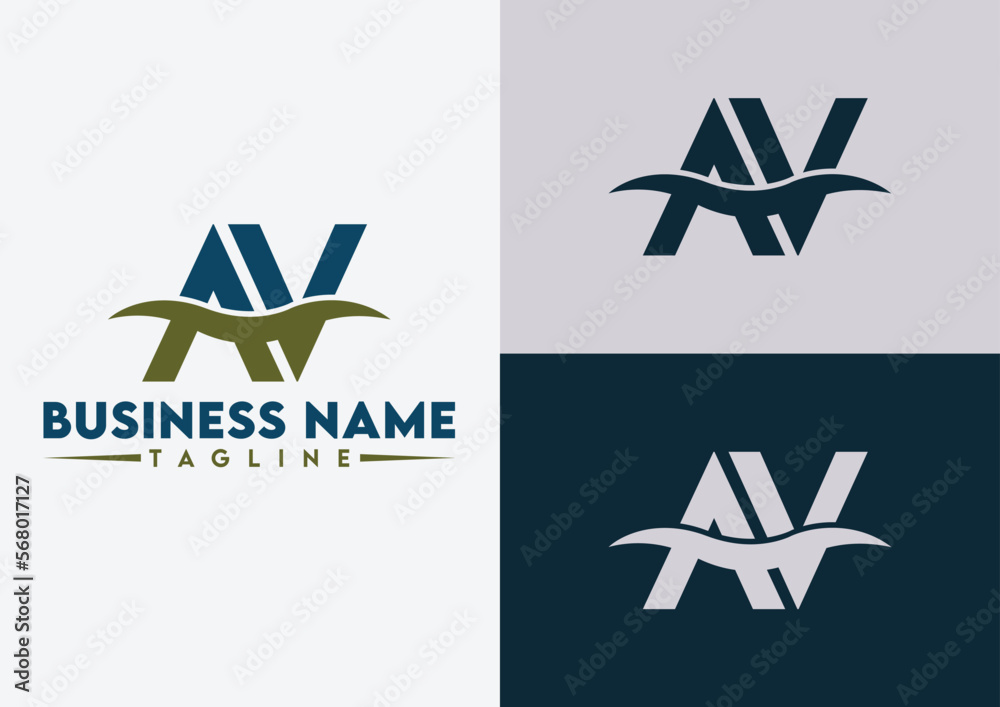 Letter AV logo design vector template, AV logo Stock Vector | Adobe Stock