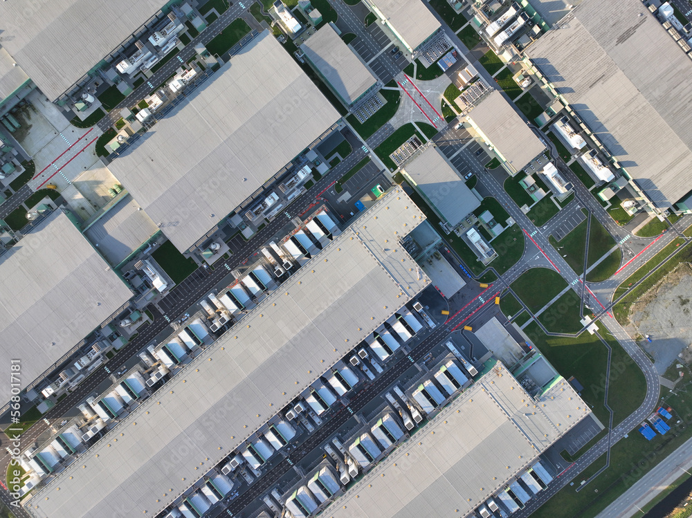 A top down aerial drone photo captures the impressive scale and design ...