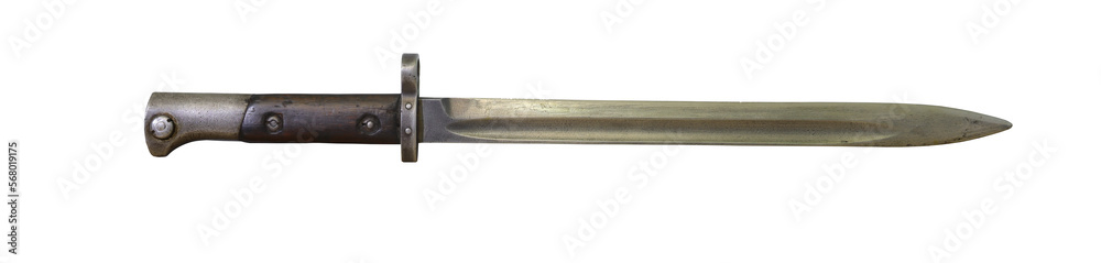old military bayonet isolated Stock Photo | Adobe Stock