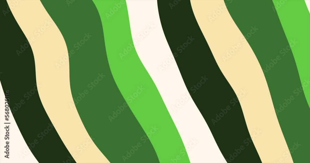 Green color palette line pattern wave background animation Stock Video ...