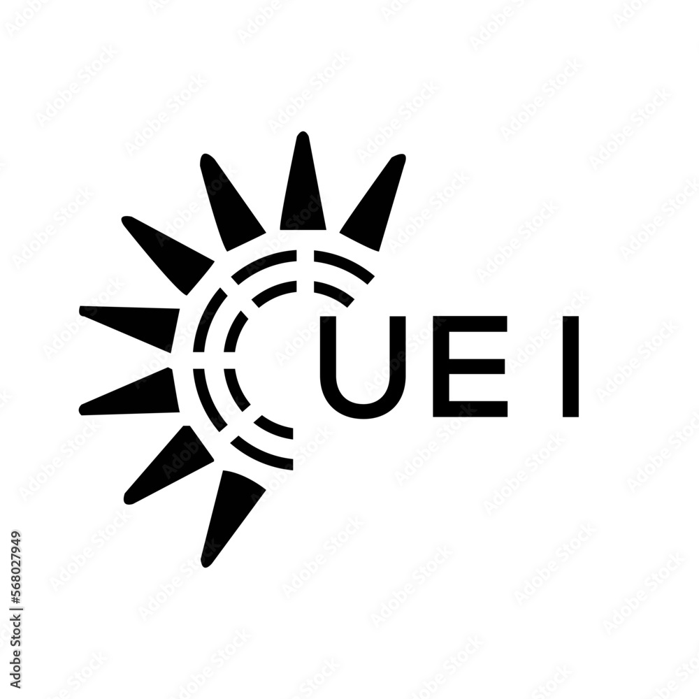 UEI Letter Logo UEI Image On White Background And Black Letter UEI uei-letter-logo-uei-image-on-white-background-and-black-letter-uei