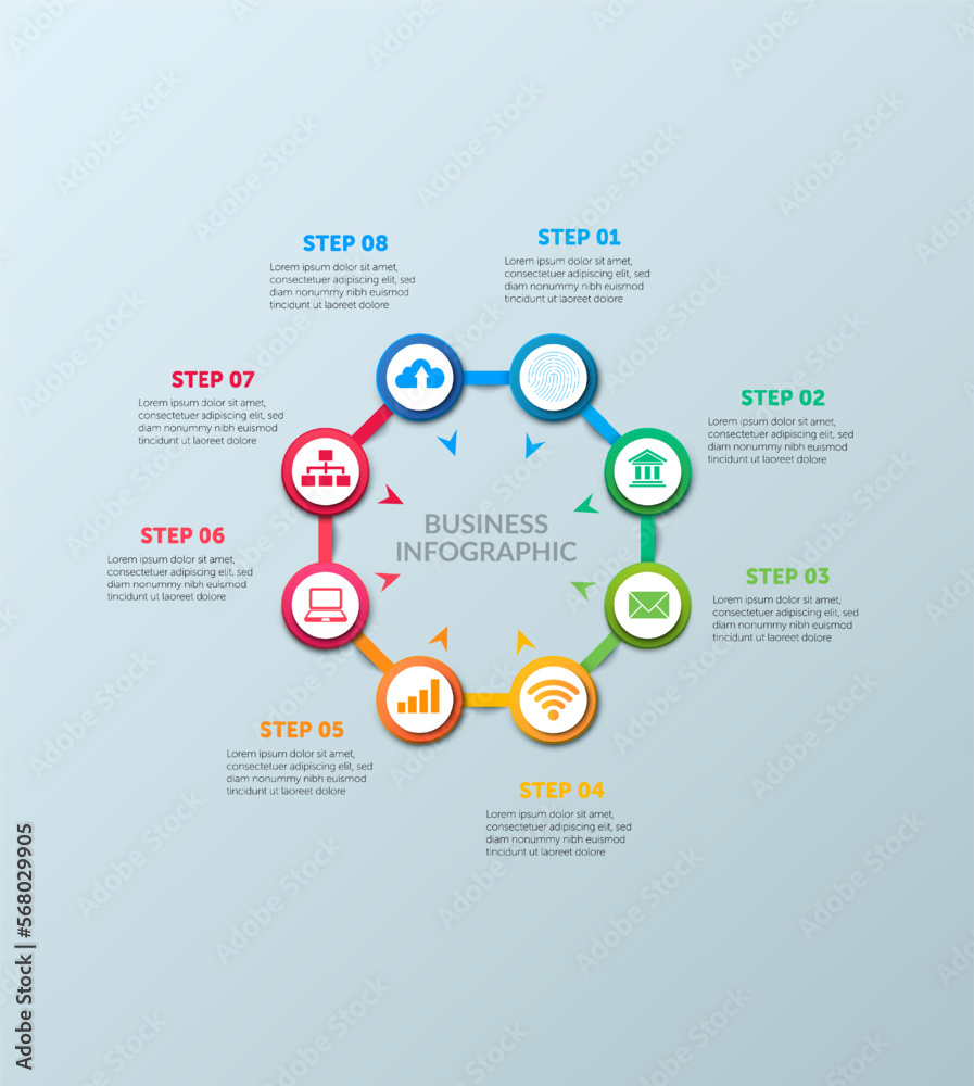 Vector circle infographic, cycle diagram, graph, presentation chart ...