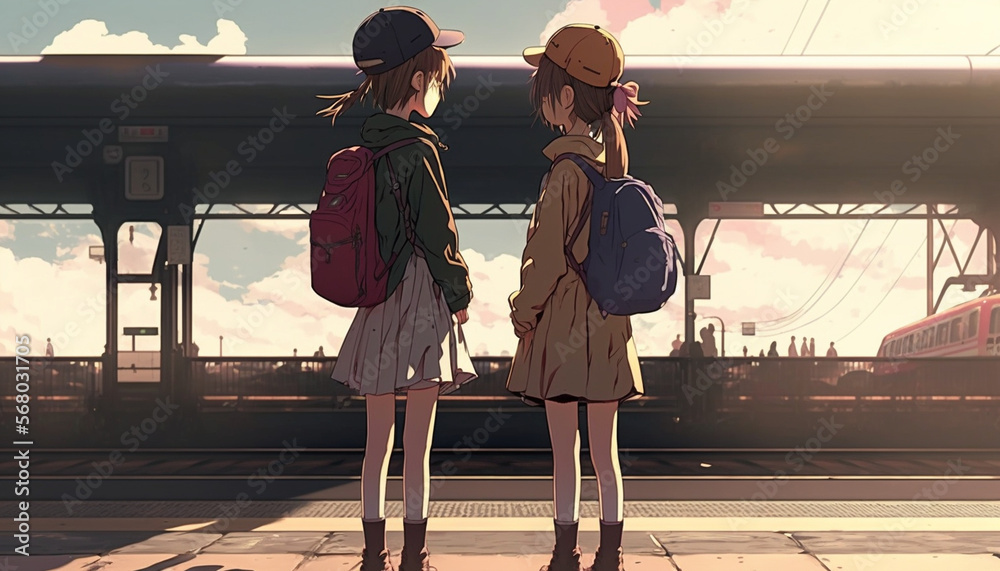 A heart-wrenching anime goodbye between two childhood friends on a ...