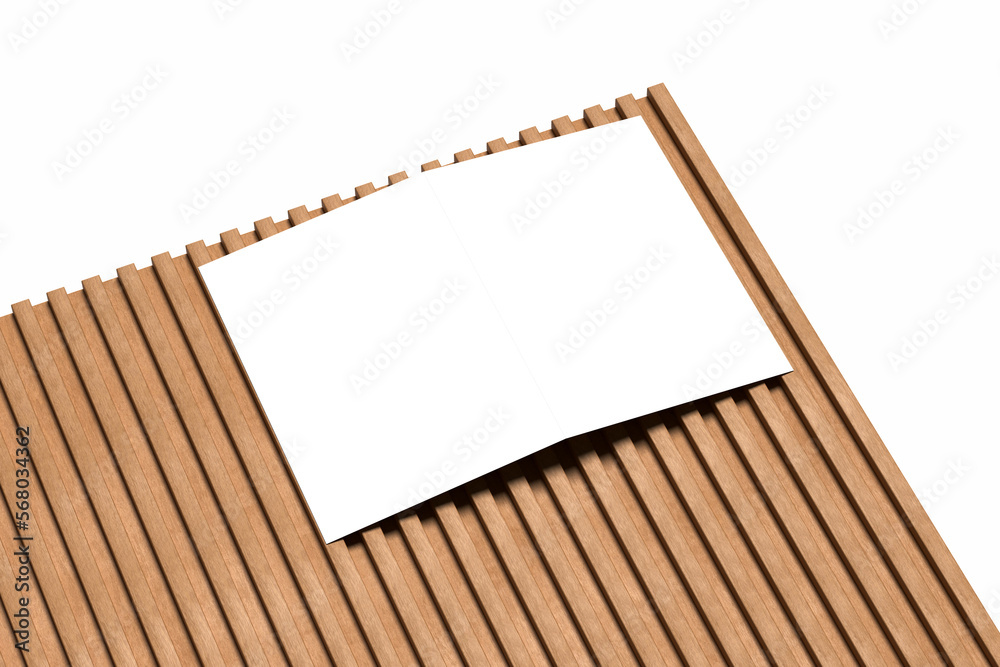 A4 size bi fold brochure mockup Stock Illustration | Adobe Stock