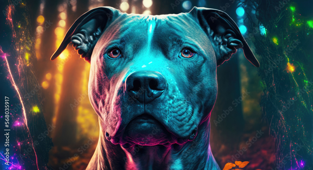 Blue Pitbull Wallpaper