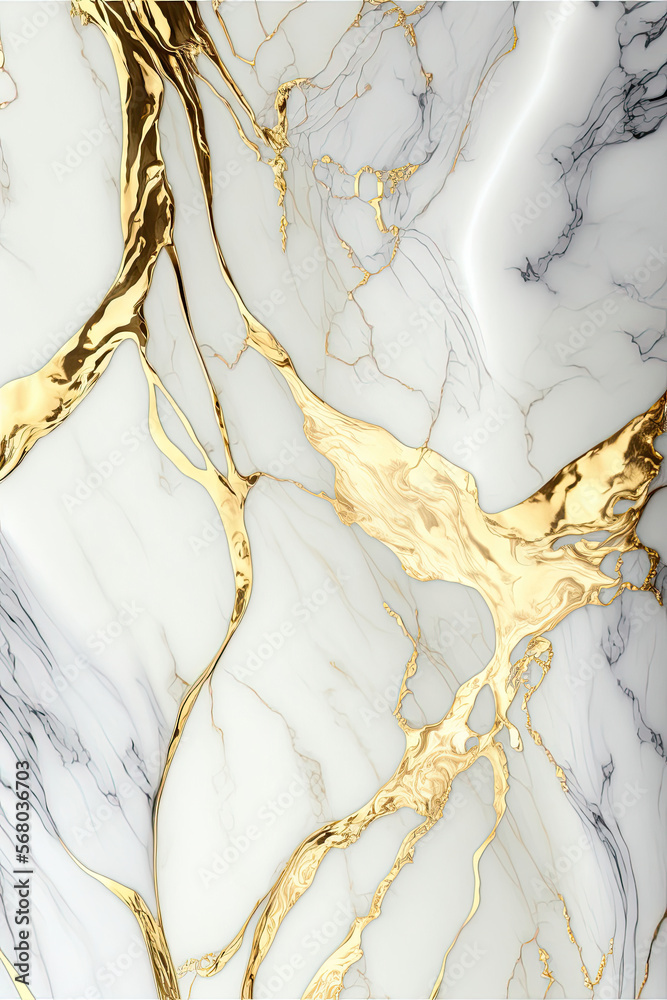 White marble with gold veins background texture wallpaper Stock Photo ...