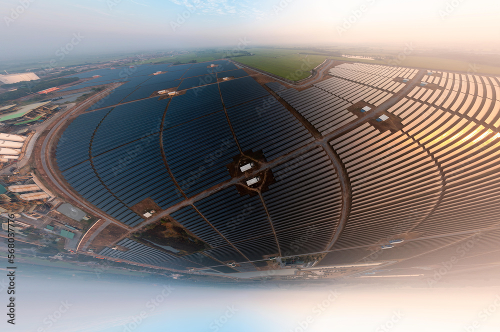360 Degree Spherical panorama of Solar Photovoltaic. Solar Photovoltaic ...
