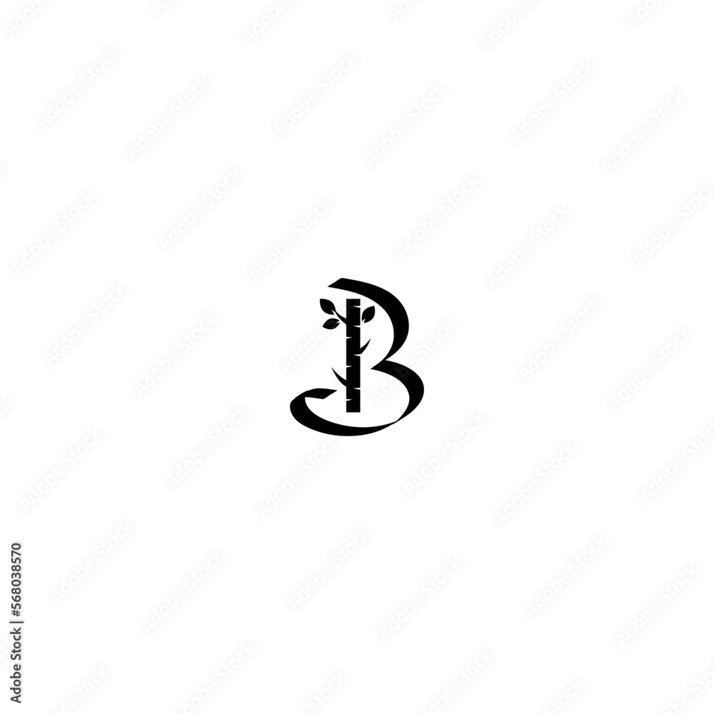 Letter B tree logo vector design template Stock Vector | Adobe Stock