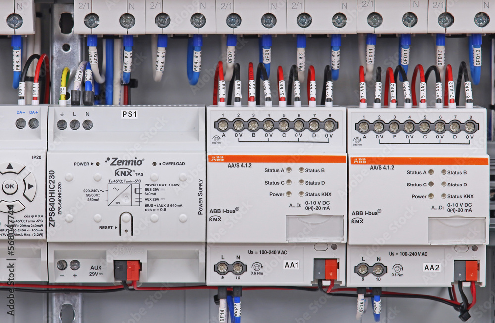 The ABB equipment control module for technical processes is installed ...