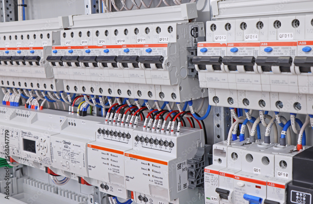 Stockfoto The ABB equipment control module for technical processes is ...