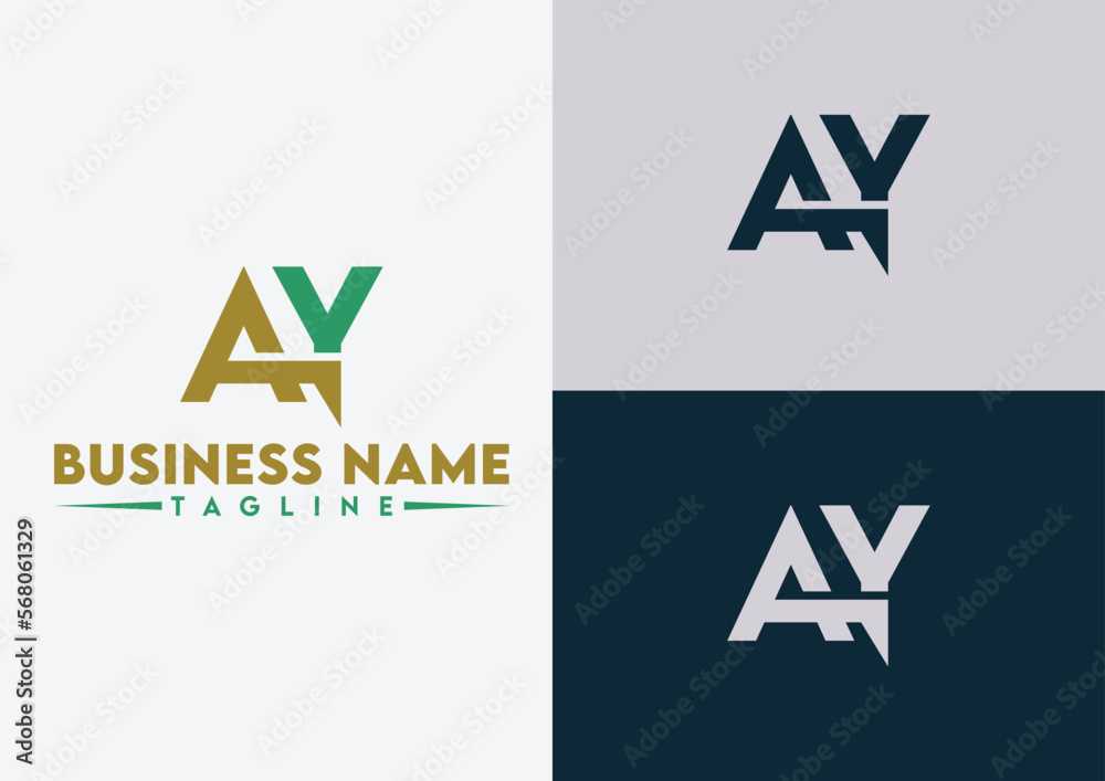 Letter AY logo design vector template, AY logo Stock Vector | Adobe Stock