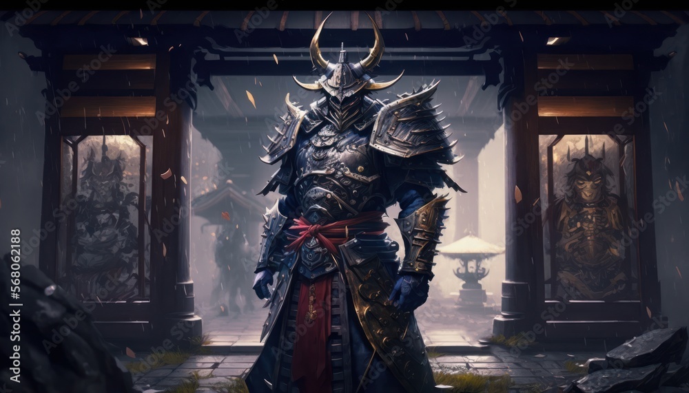 Poster Japanese Samurai Warrior Background, Concept Art, Character ...