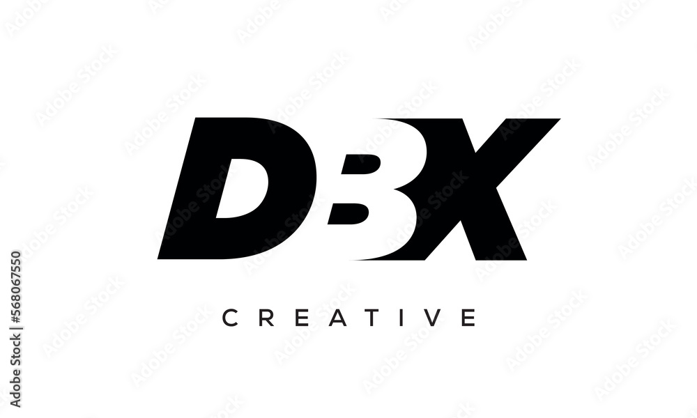 DBX letters negative space logo design. creative typography monogram ...