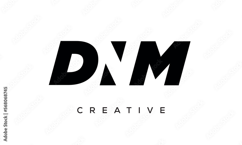 DNM letters negative space logo design. creative typography monogram ...