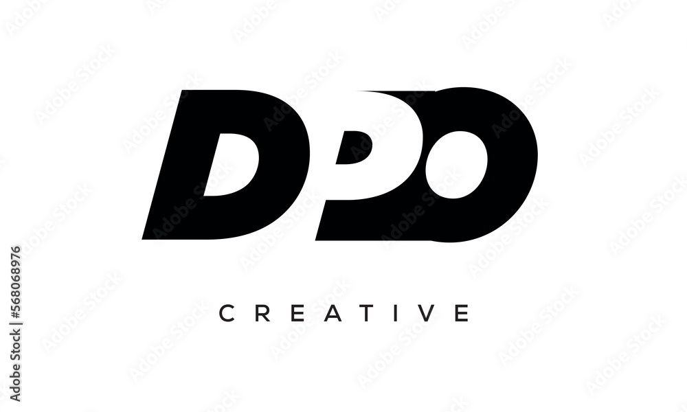 DPO letters negative space logo design. creative typography monogram ...