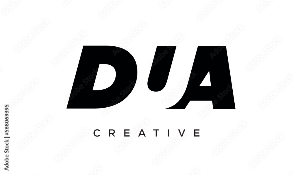 DUA letters negative space logo design. creative typography monogram ...