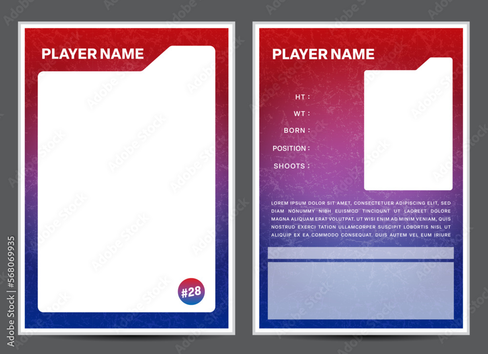 Sport Hockey player trading card frame border Stock Vector | Adobe Stock