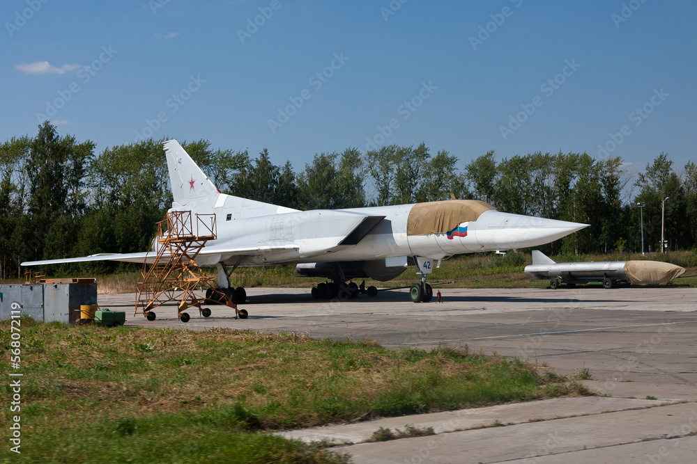 Tu-22M Blinder heavy bomber of the Russian Air Force at Ryazan Engels ...