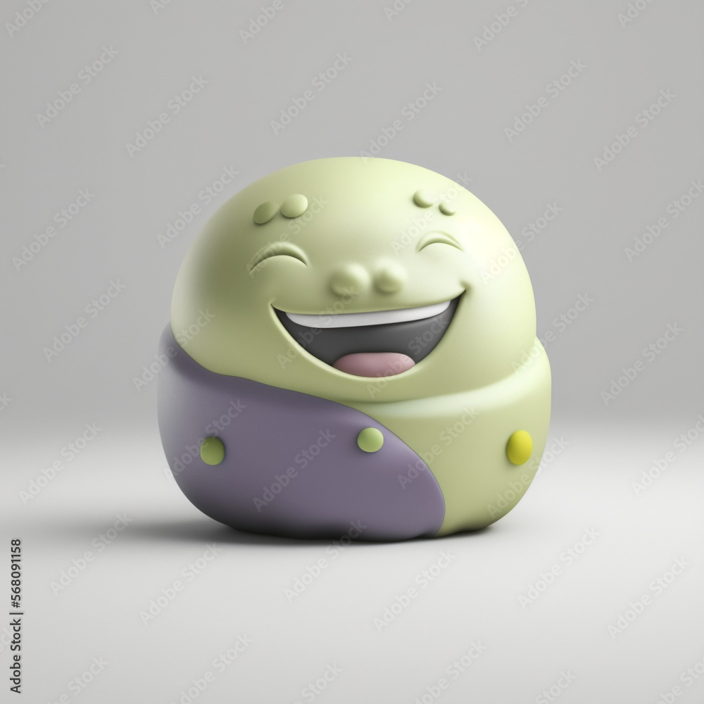 Szczęśliwa skarbonka, uśmiechnięta pistacjowa babeczka,smiling ...