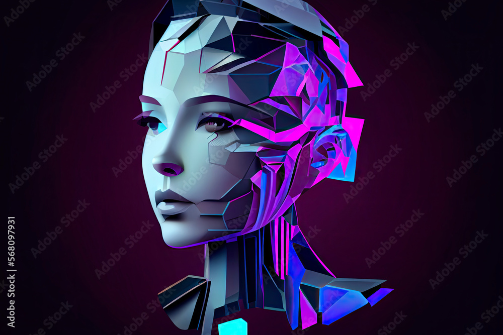 Virtual assistant voice recognition service technology. AI artificial ...