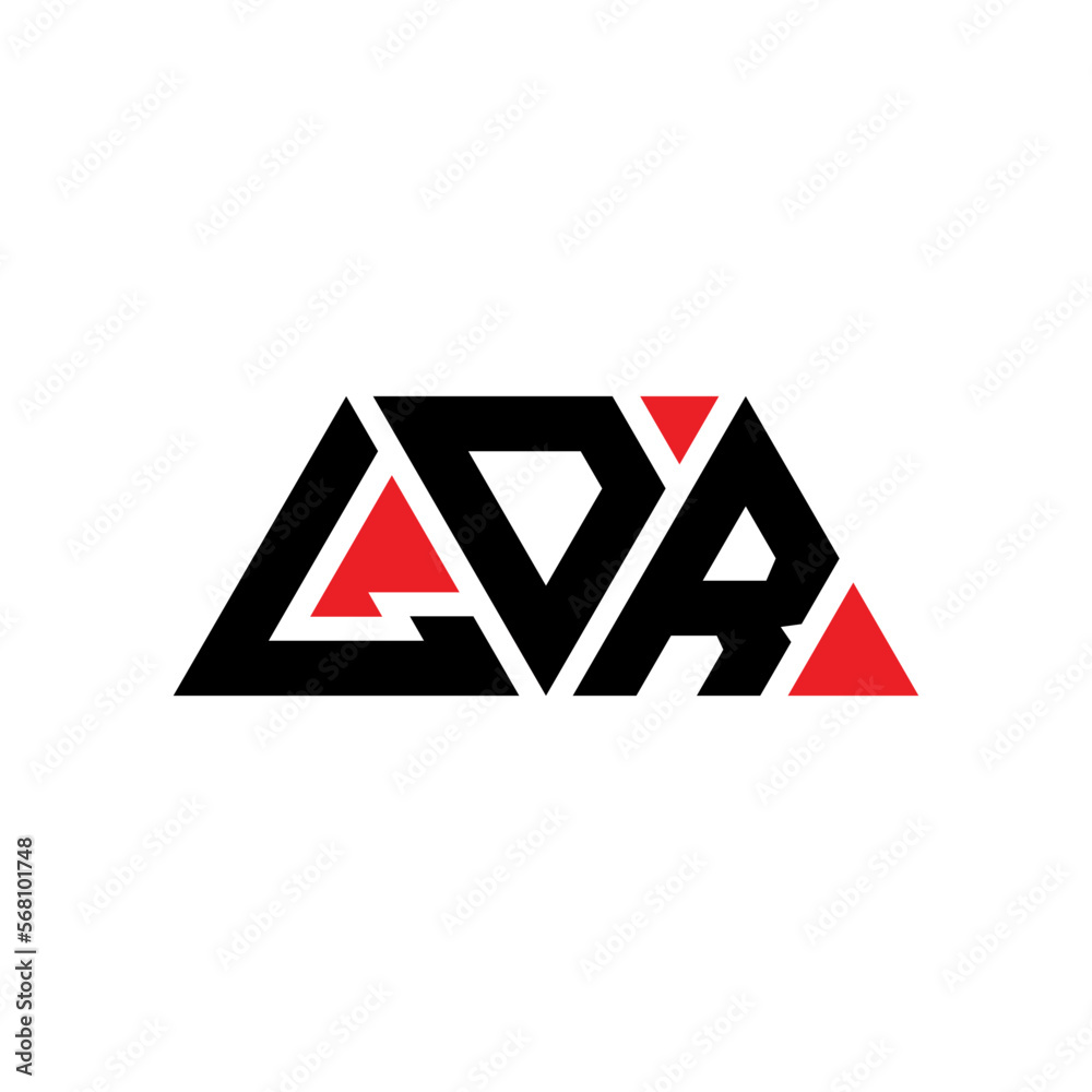 LDR triangle letter logo design with triangle shape. LDR triangle logo ...