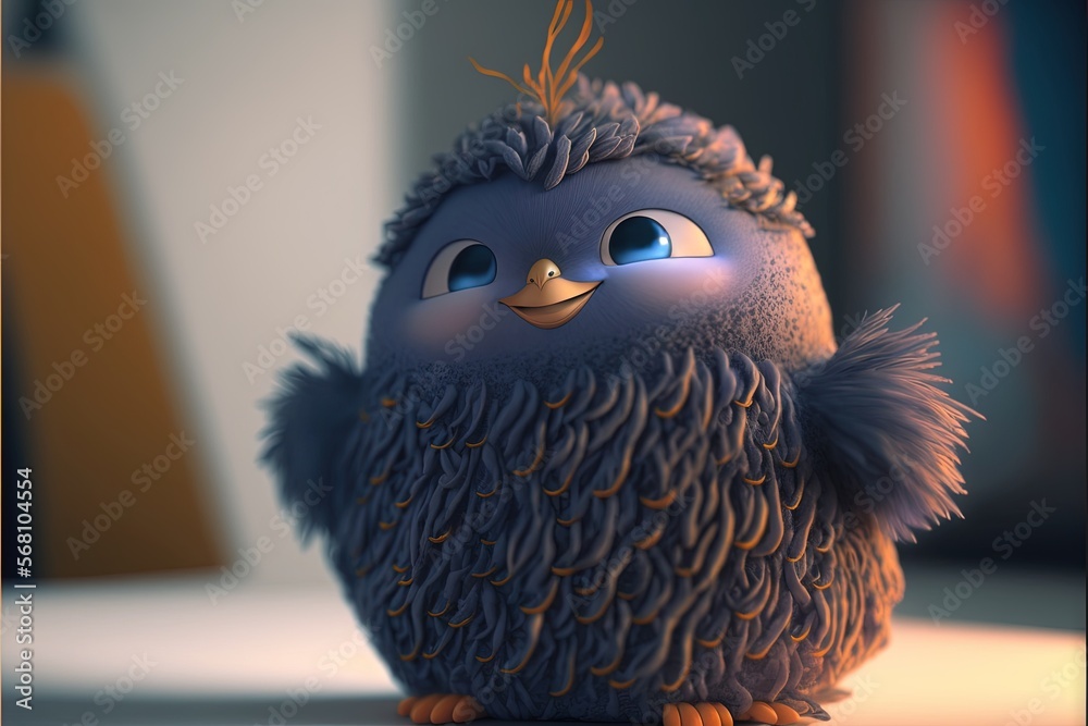 Blue Angry Bird Face