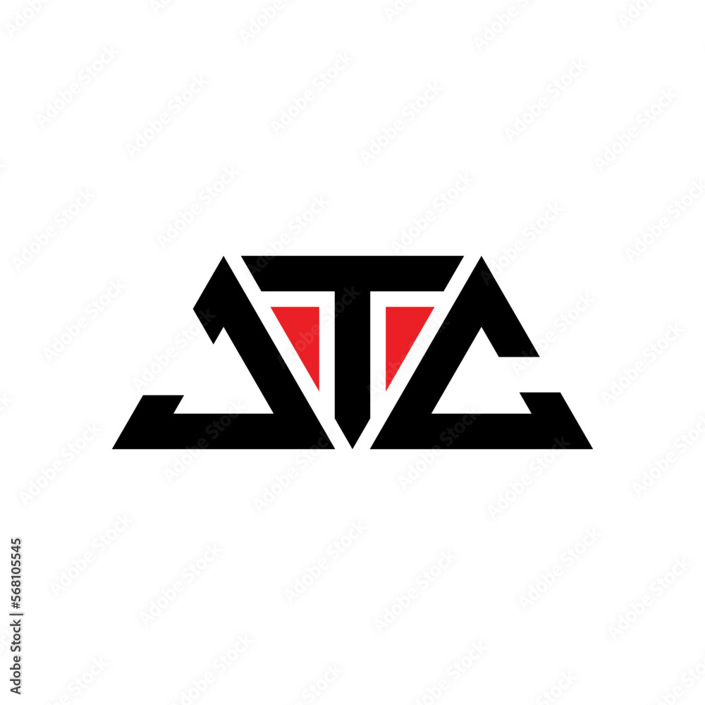 JTC triangle letter logo design with triangle shape. JTC triangle logo ...