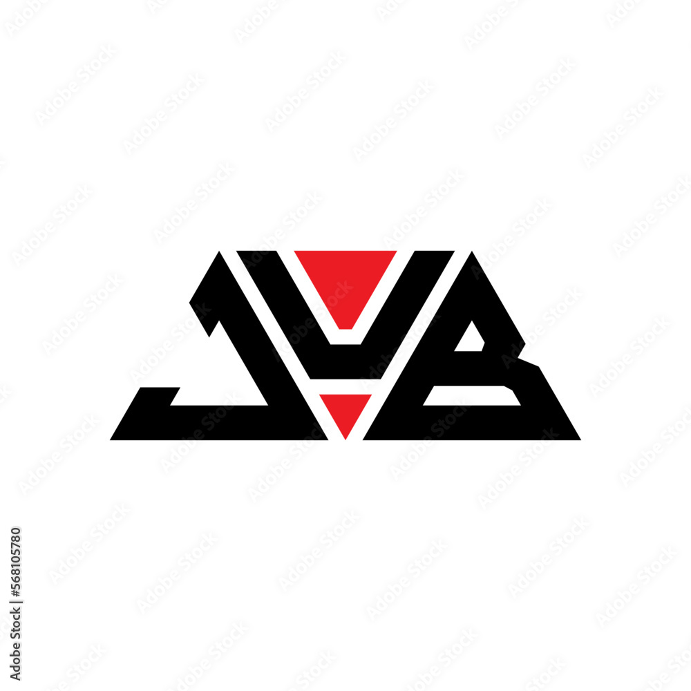 JUB triangle letter logo design with triangle shape. JUB triangle logo ...