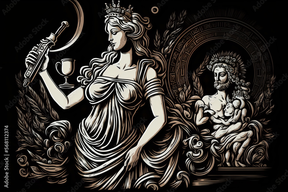 Ancient greek civilization, Ancient Greek goddess Aphrodite with a jug ...
