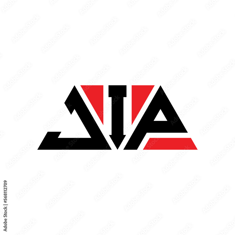JIP tJIangle letter logo design with tJIangle shape. JIP tJIangle logo ...