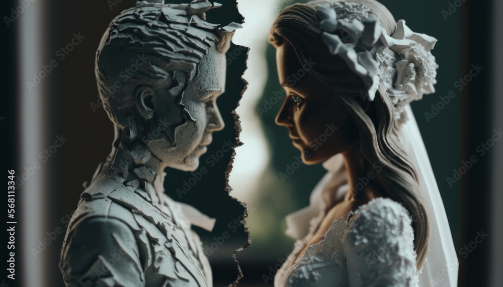 divorce, couple sad, Wife And Husband Splitting, couple separating ...